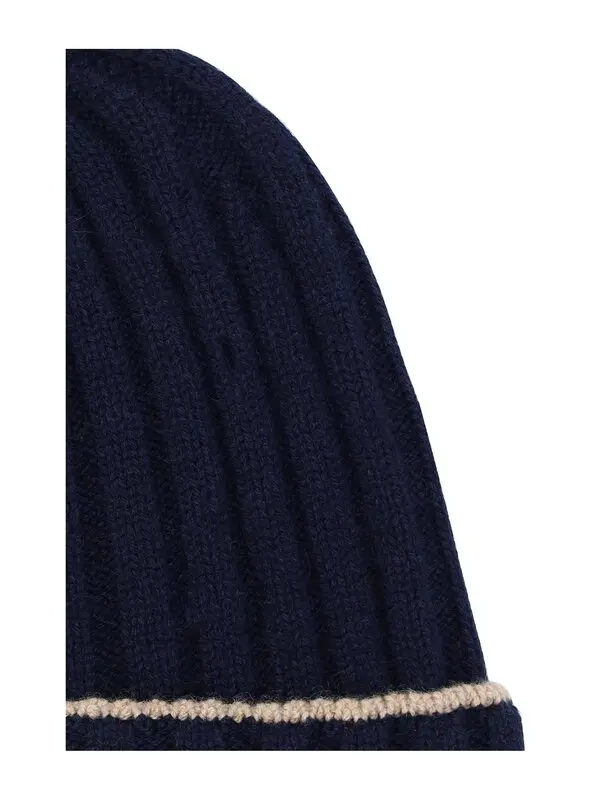 Brunello Cucinelli Cashmere Beanie Hat - Blue