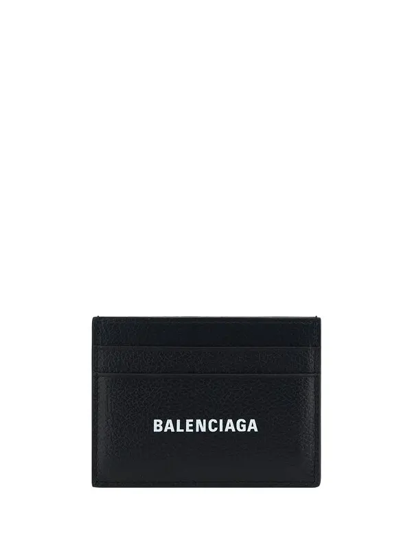 Balenciaga Leather Cardholder - Black