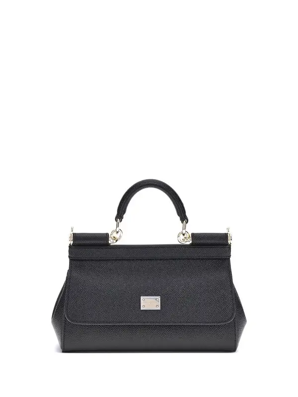 Dolce & Gabbana Sicily Small Leather Handbag - Black