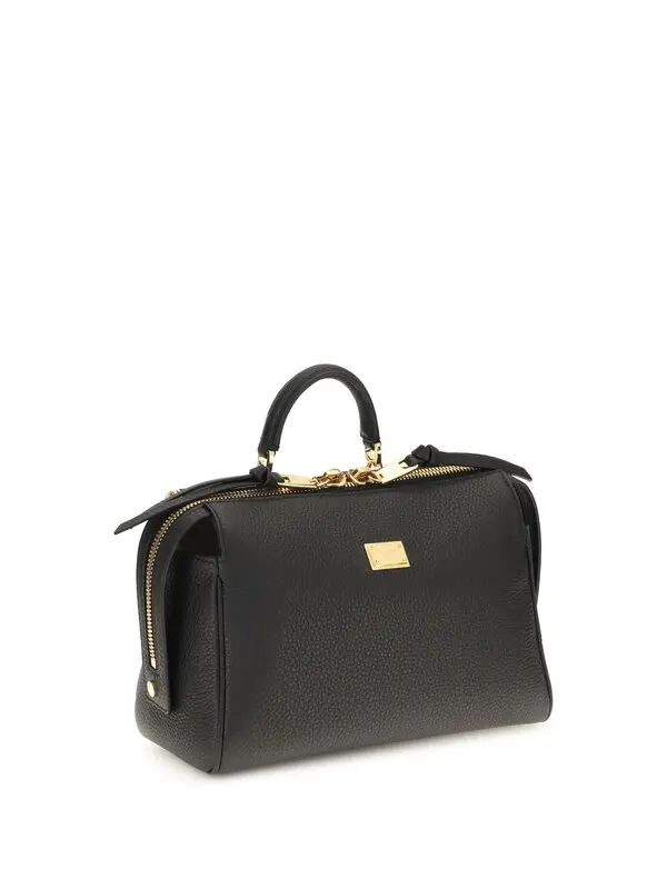 Dolce & Gabbana Leather Handbag With Top Handle And Shoulder Strap