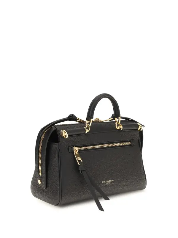 Dolce & Gabbana Leather Handbag With Top Handle And Shoulder Strap