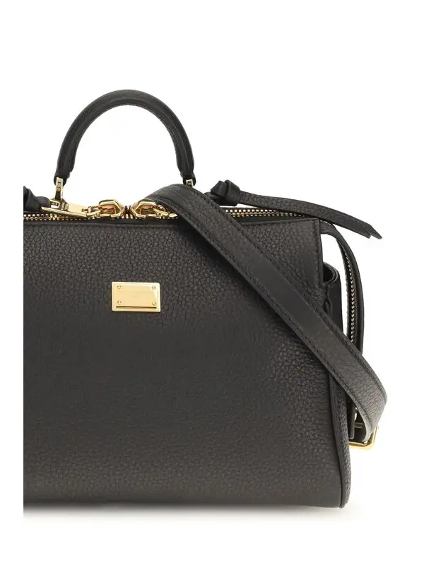 Dolce & Gabbana Leather Handbag With Top Handle And Shoulder Strap
