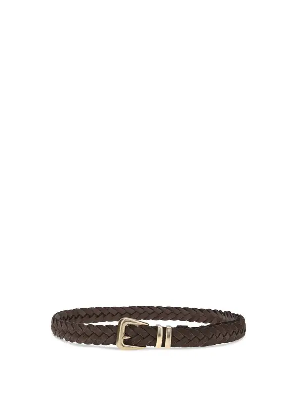 Brunello Cucinelli Leather Woven Belt