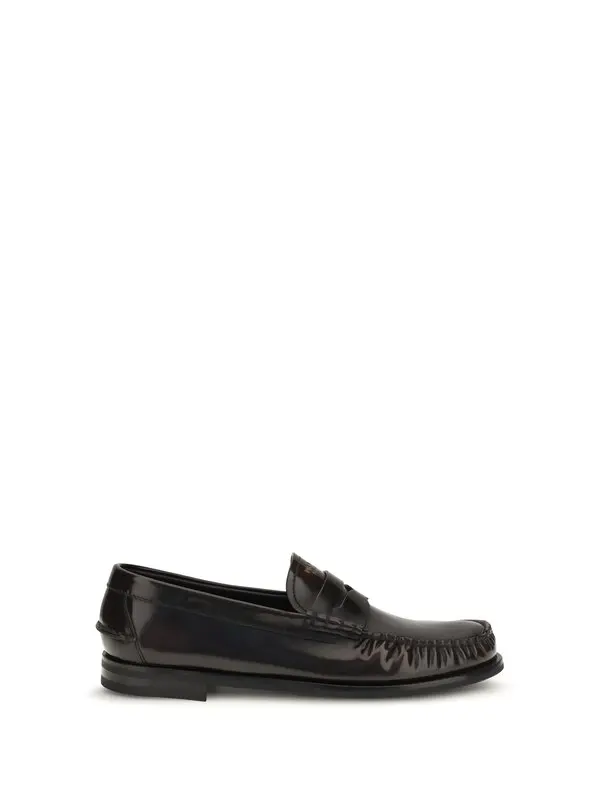 Prada Brushed Leather Loafers