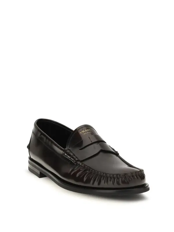 Prada Brushed Leather Loafers