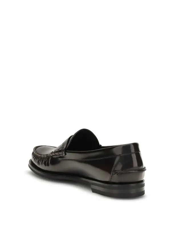 Prada Brushed Leather Loafers
