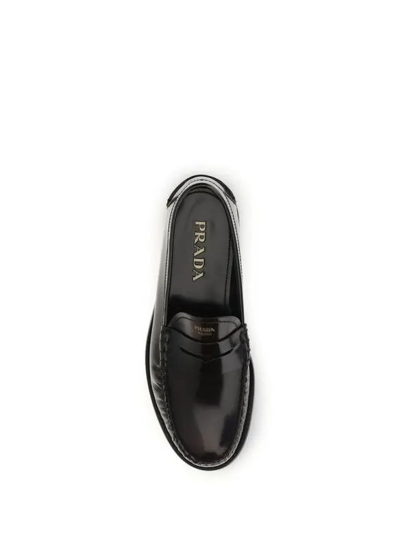 Prada Brushed Leather Loafers