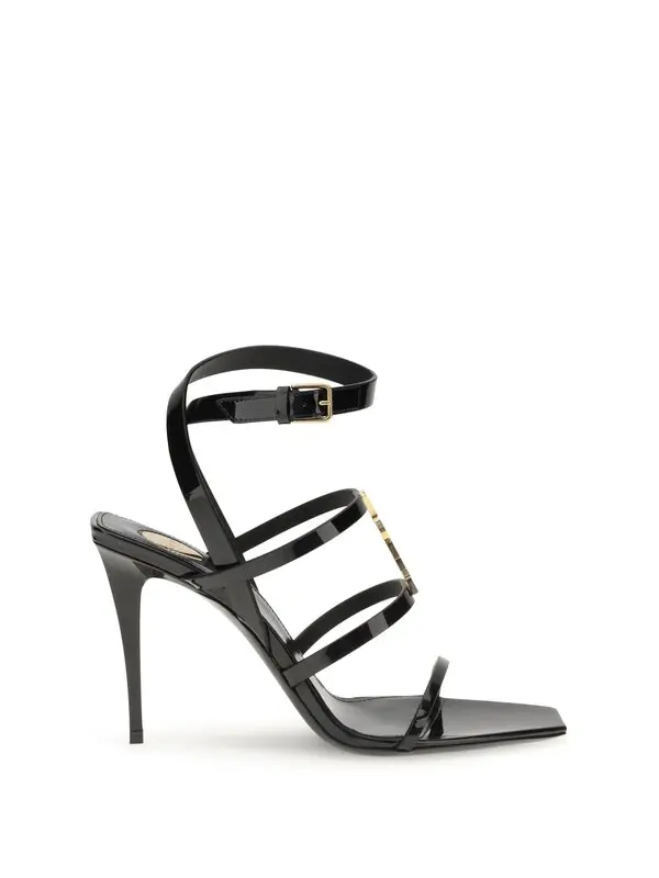 Saint Laurent Cassandra Stiletto Sandals - Black