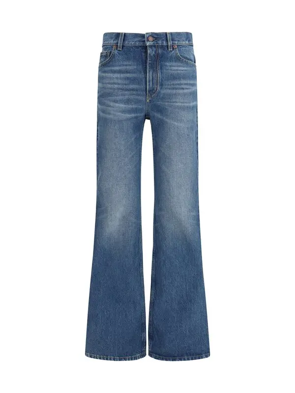 Chloé Organic Cotton Denim Flared Jeans - Blue