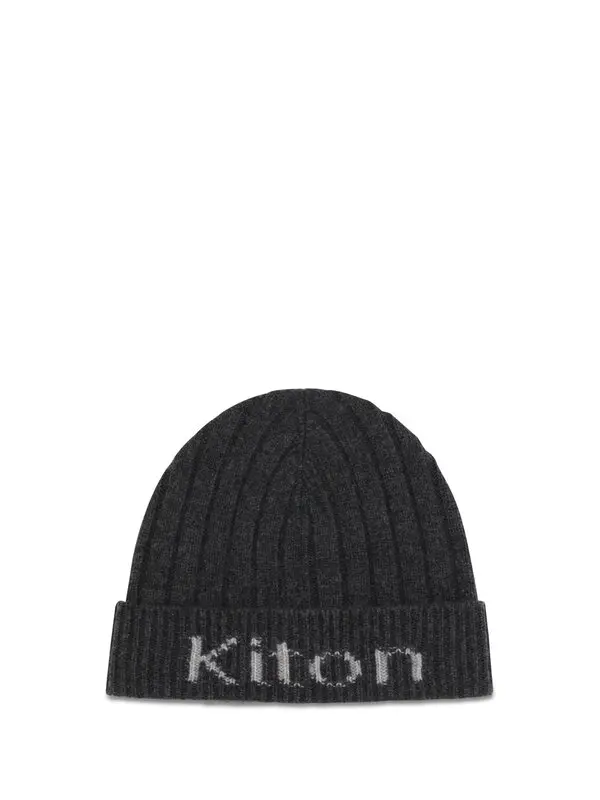 Kiton Wool Beanie Hat - Gray