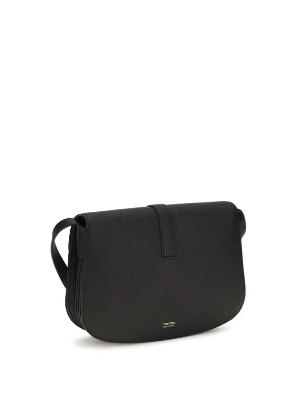 TOM FORD Small Leather Crossbody Bag - Black