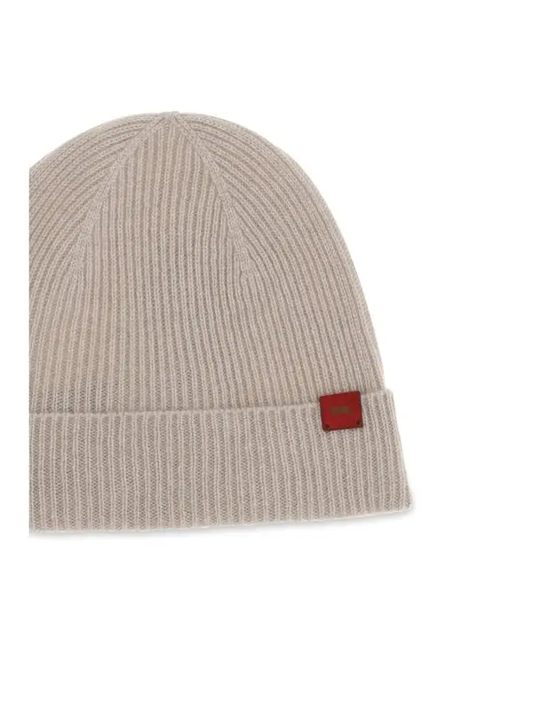 Kiton Wool Beanie Hat - Cream