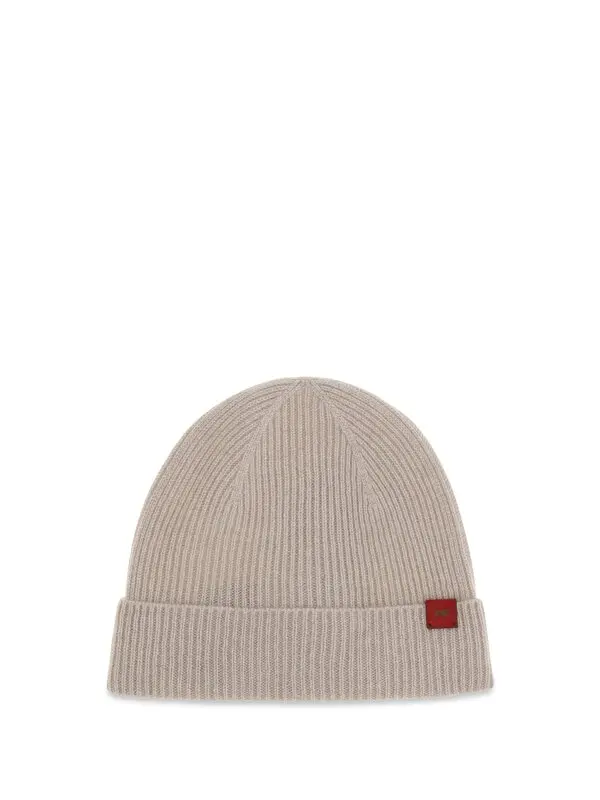 Kiton Wool Beanie Hat - Cream