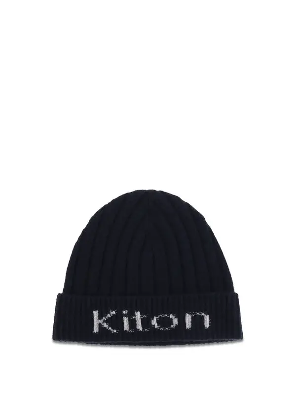 Kiton Wool Beanie Hat - Blue