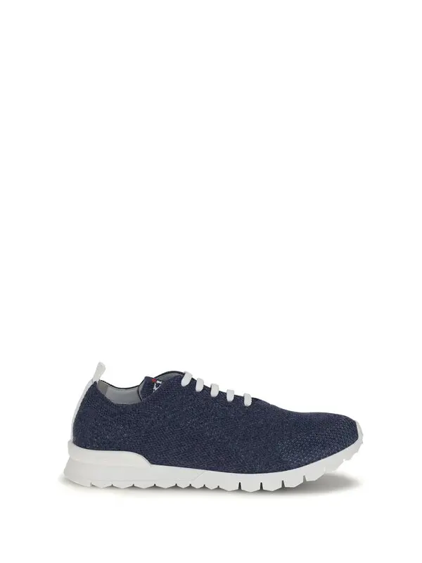 Kiton Fabric Lace-up Sneakers - Blue