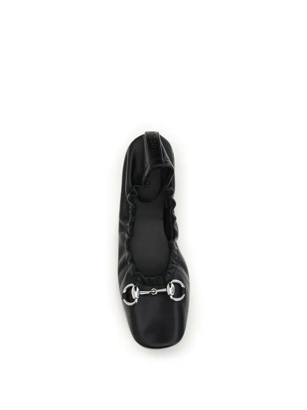 Gucci Prima Ballerinas With Horsebit Detail - Black