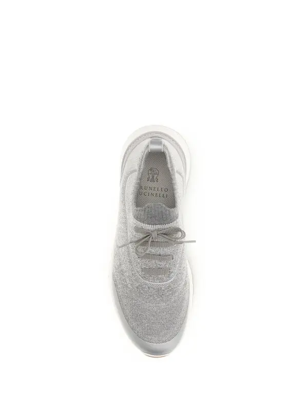 Brunello Cucinelli Techno Cotton Knit Sneakers Runners