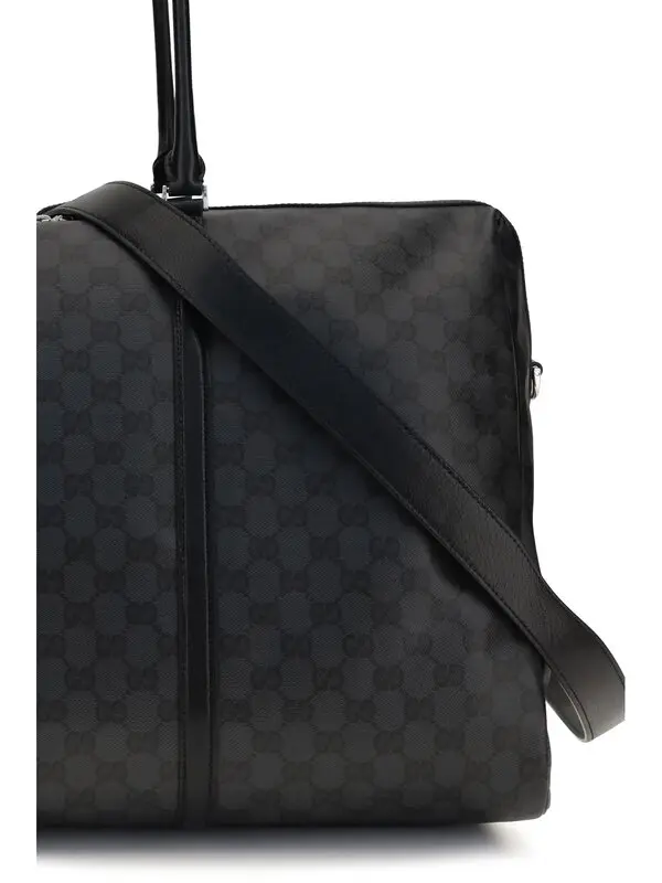 Gucci Gg Travel Bag With Web Stripe - Black