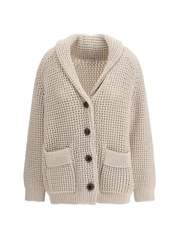 Brunello Cucinelli Cotton Feather Cardigan - Multicolor