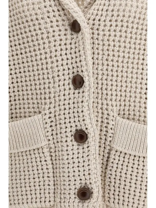 Brunello Cucinelli Cotton Feather Cardigan