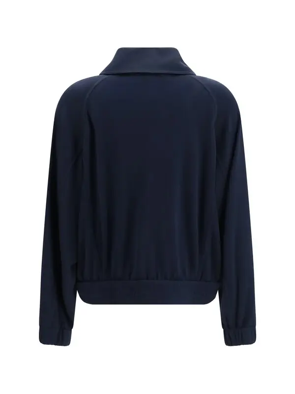 Brunello Cucinelli High-neck Zip-up Cotton And Silk Blend Sweatshirt