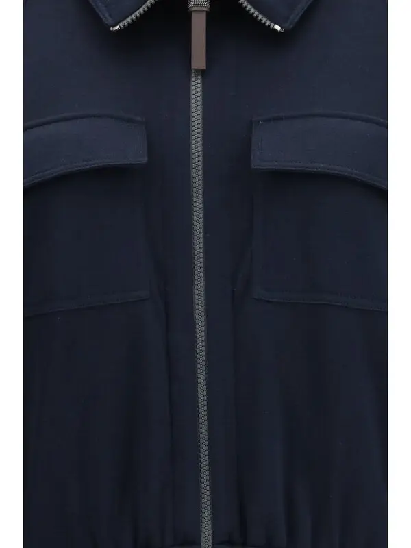 Brunello Cucinelli High-neck Zip-up Cotton And Silk Blend Sweatshirt