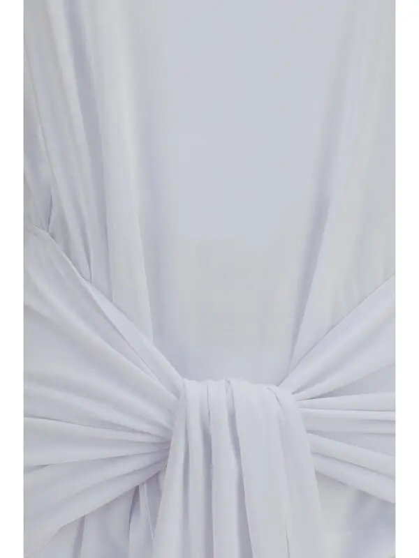 TOTEME Draped-waist Jersey T-shirt - White