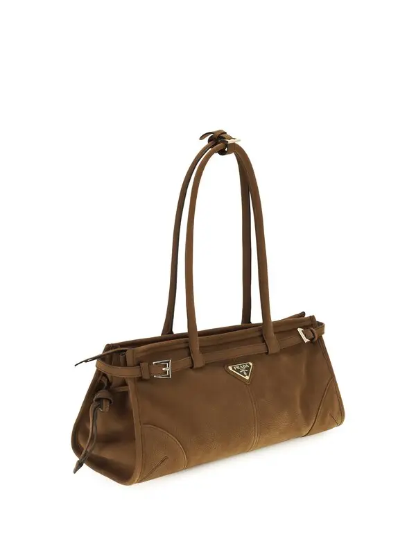Prada Medium Bonnie Handbag In Nubuck Leather
