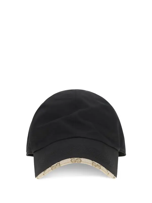 Gucci Baseball Cap With Gg Fabric Detail - Black