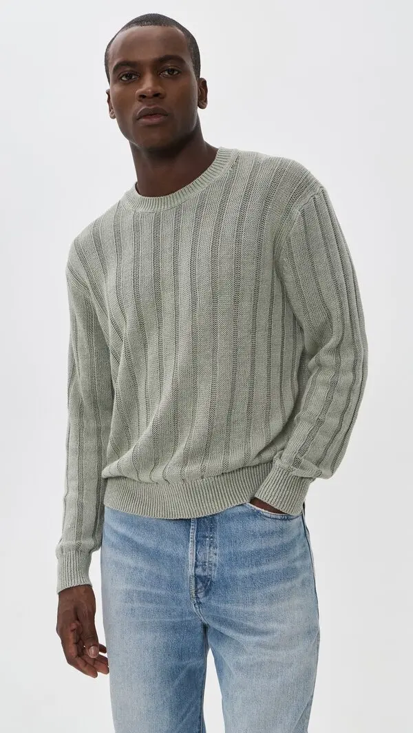 Madewell Wide Rib Linen Sweater