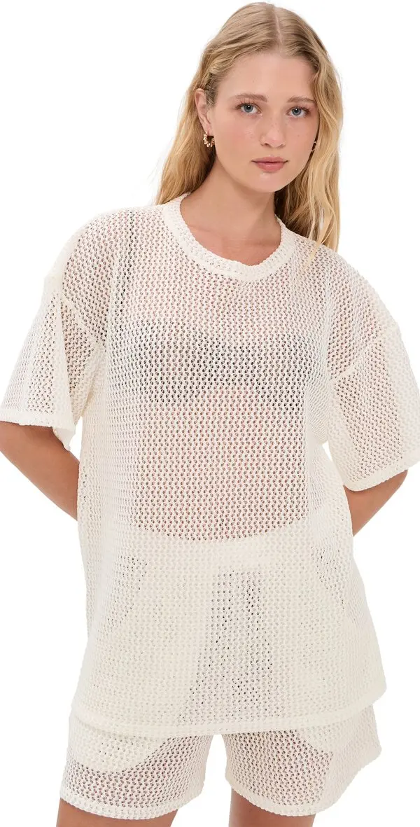 RIPLEY RADER Fishnet Big Shirt - Ivory