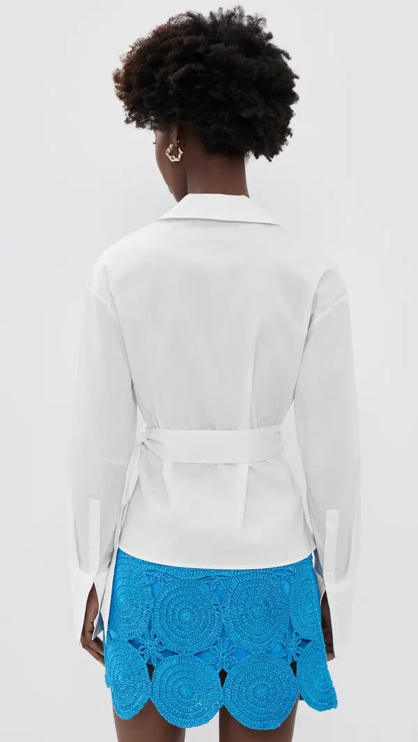 SIMONMILLER Anya Poplin Wrap Top