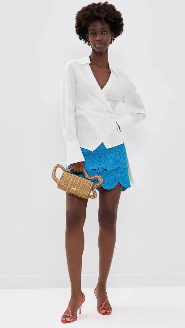 SIMONMILLER Anya Poplin Wrap Top