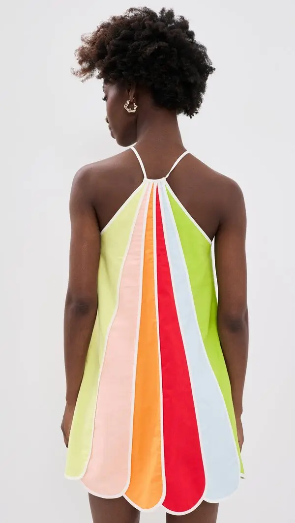 English Factory Linen Umbrella Mini Dress