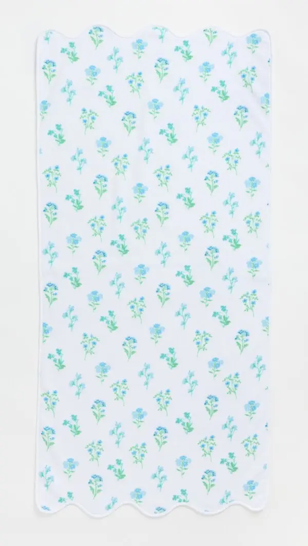 WEEZIE Floral Scallop Bath Towel