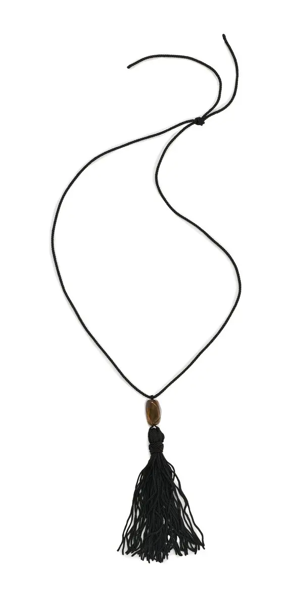 Shashi Maxime Tassel Pendant Necklace - Noir