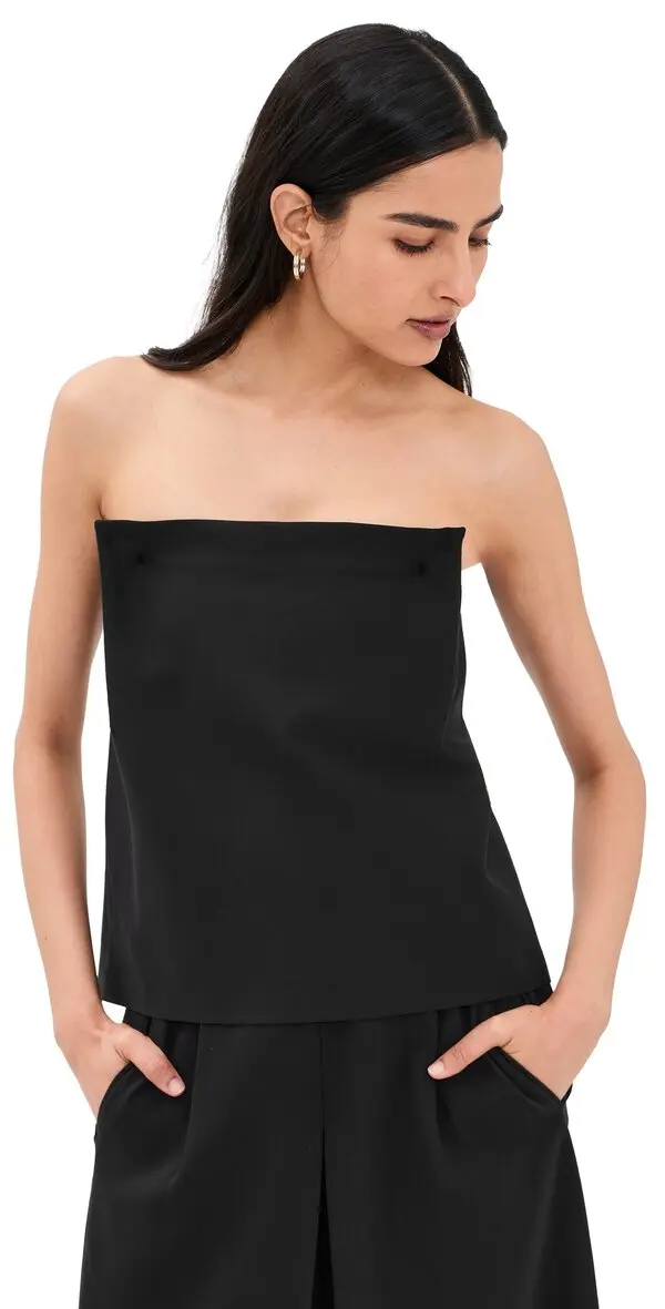 HOUSE OF DAGMAR Square Tube Top - Black
