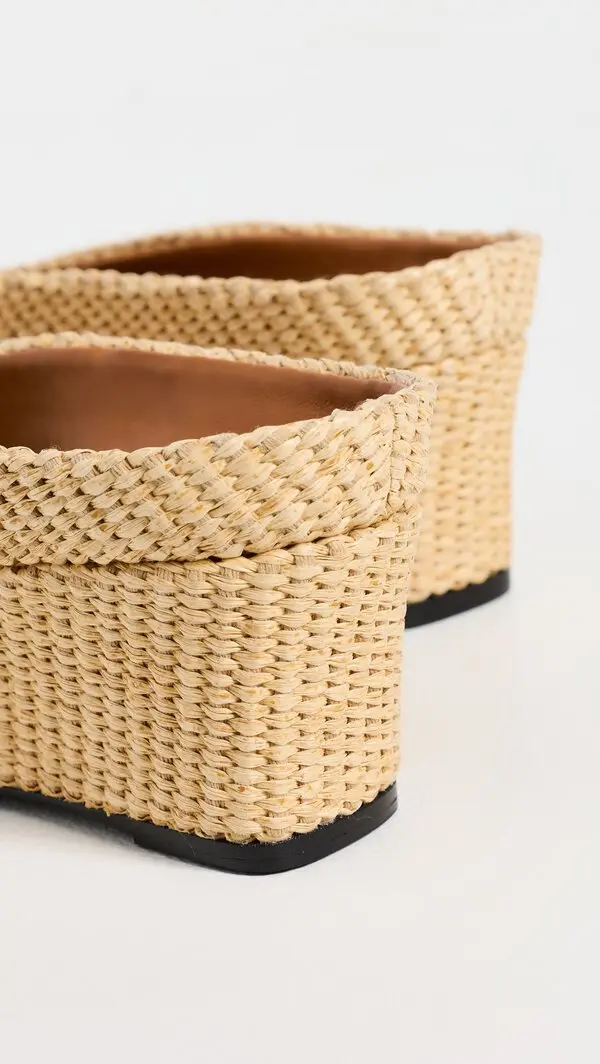 SIMONMILLER Raffia Gala Wedges
