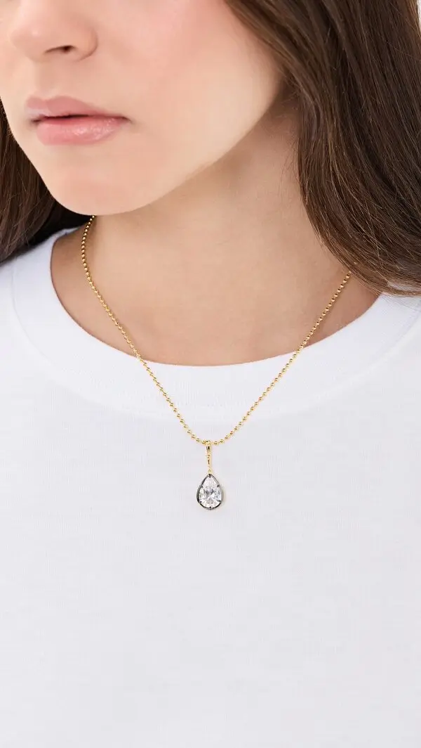 ADINA EDEN Pear Cubic Zirconia Statement Necklace