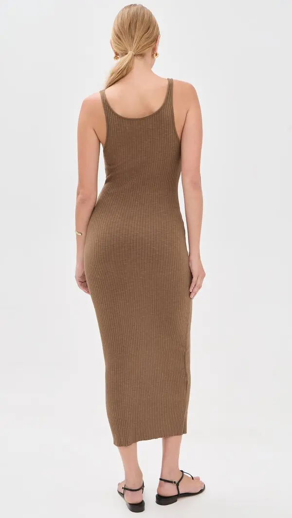 Enza Costa Military Rib Slim Tank Dress