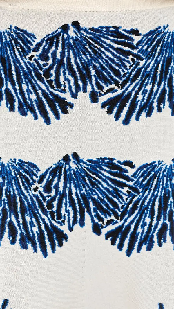 Ulla Johnson Alessia Knit Jacquard Skirt - Ocean