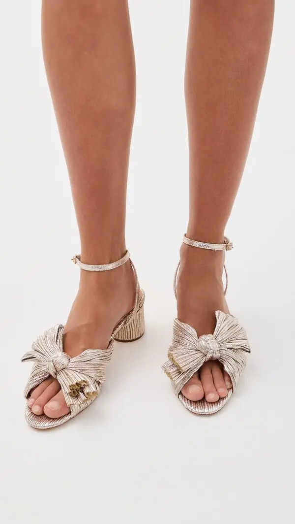 LOEFFLER RANDALL Dahlia Pleated Knot Mules