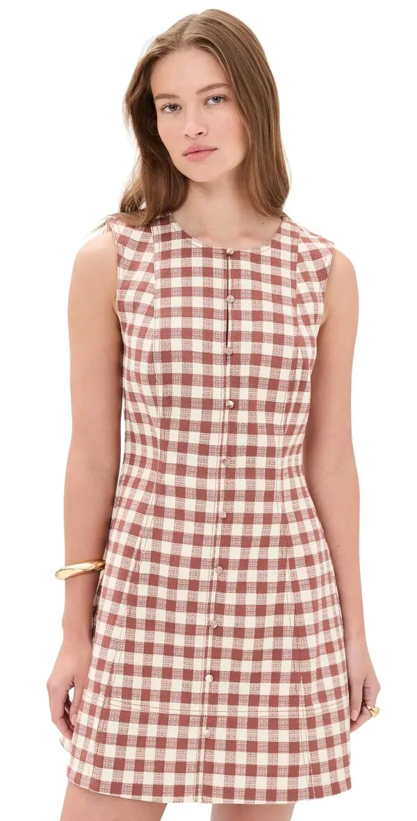 Hill House Home The Angie Dress - Rust Gingham