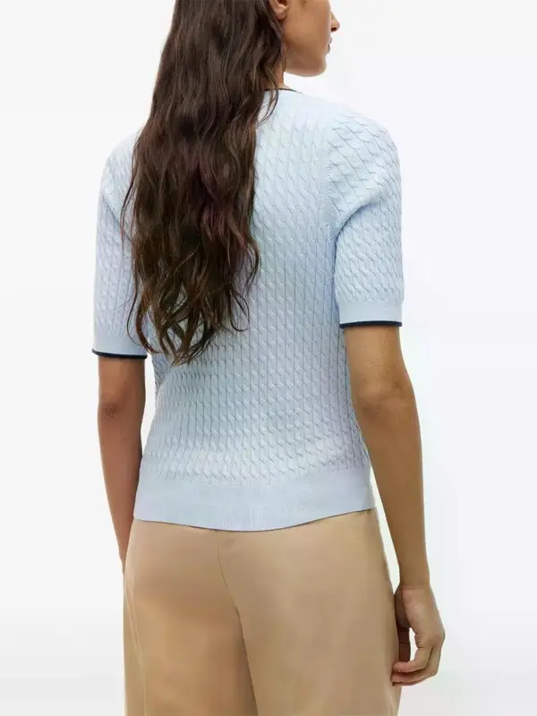 Tommy Hilfiger Cable-knit Short-sleeve Sweater