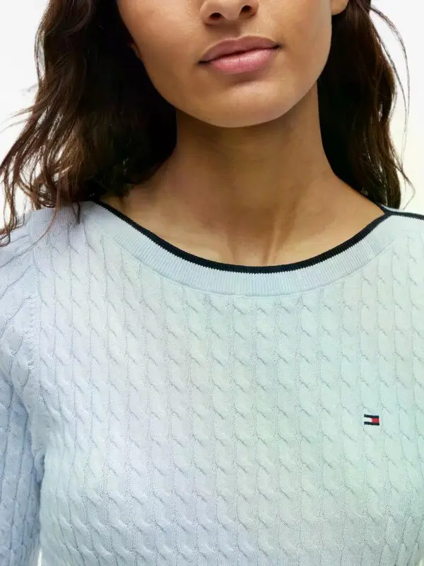 Tommy Hilfiger Cable-knit Short-sleeve Sweater