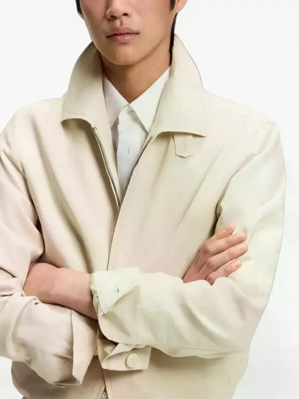 BOSS Zip-up Linen Jacket