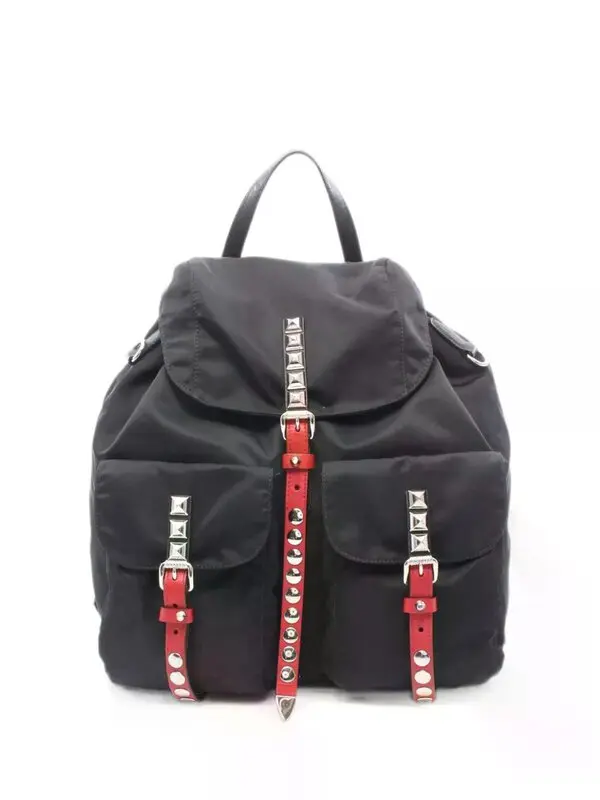 Prada Vela Studded Backpack