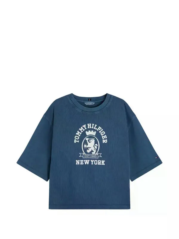 Tommy Hilfiger Oversized T-shirt With Embroidered Logo - Blue