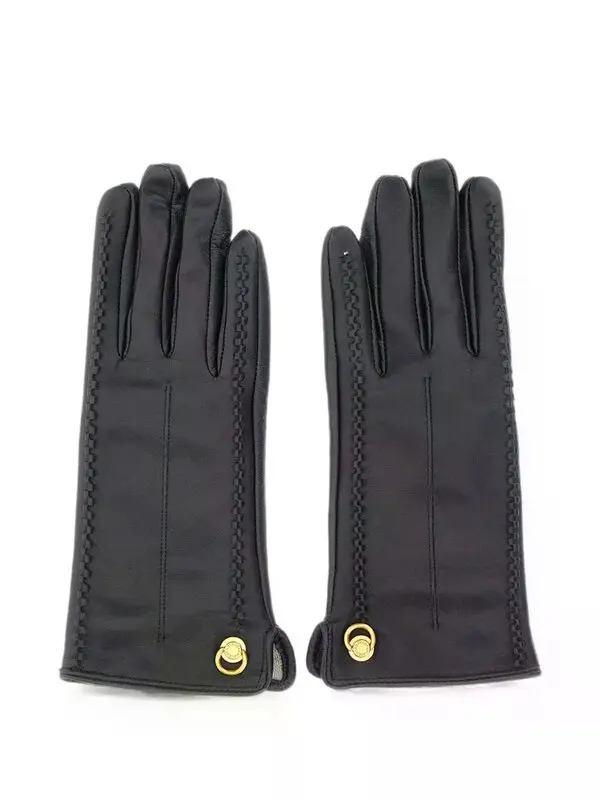 GIANNI CHIARINI Logo Rivet Gloves - Black