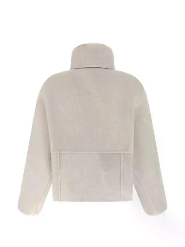 Brunello Cucinelli Shearling Trim Bat-sleeve Coat
